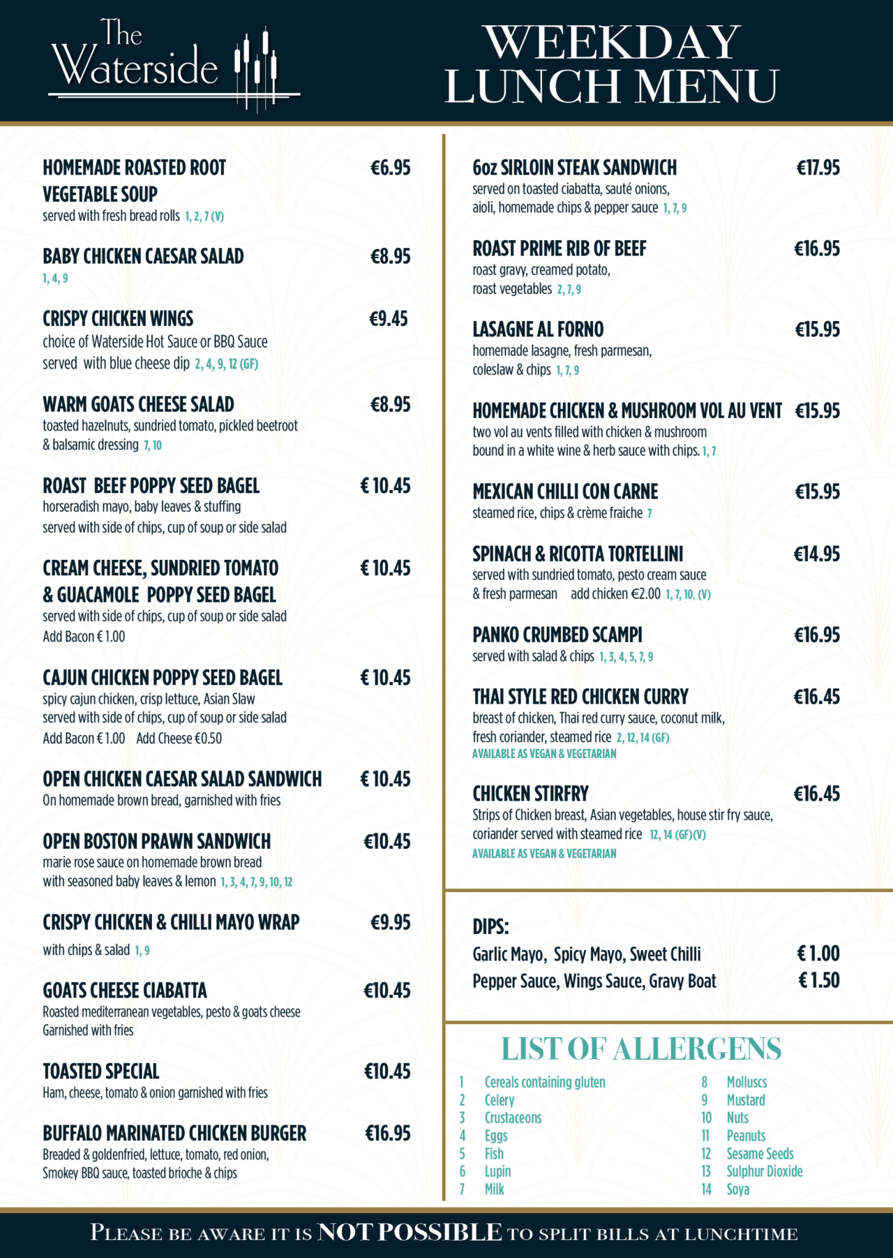 Menu - Waterside Pub